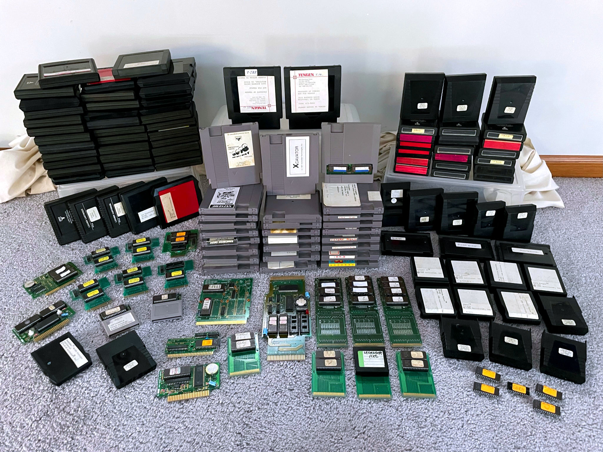 The prototypes in Ed Semrad's basement | Video Game History Foundation